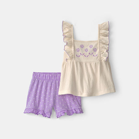 Click here for Carters Girls 2T-5T Floral Top and Short  2-Piece... prices