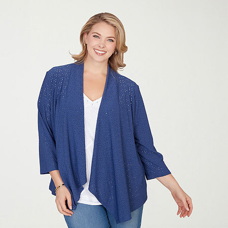 Click here for Hearts Of Palm Plus Size Solid Eyelet Cascade Card... prices