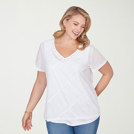Click here for Plus Size Hearts of Palm Smooth Sailing Wavy Strip... prices