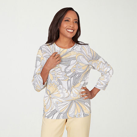 Click here for Alfred Dunner Petite Al Fresco Womens Crew Neck Em... prices