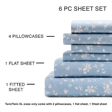 Click here for Home Expressions Cool And Crisp 6pc Cotton Percale... prices