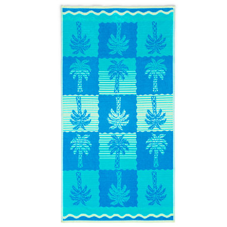 Click here for Outdoor Oasis Jacquard Beach Towel  One Size  Blue prices