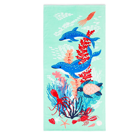 Click here for Outdoor Oasis Print Beach Towel  One Size  Blue prices