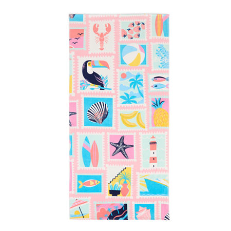 Click here for Outdoor Oasis Print Beach Towel  One Size  Pink prices