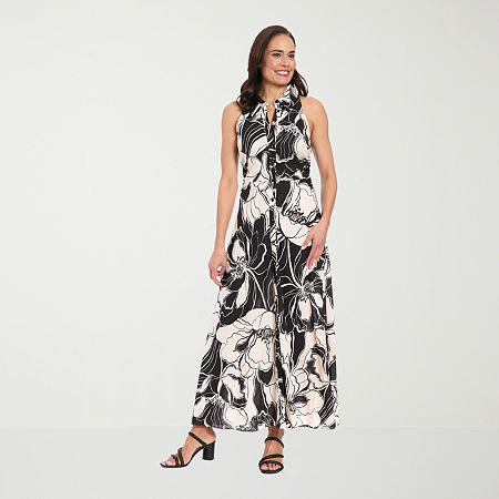 Click here for London Times Petite Sleeveless Tiered Maxi Dress -... prices