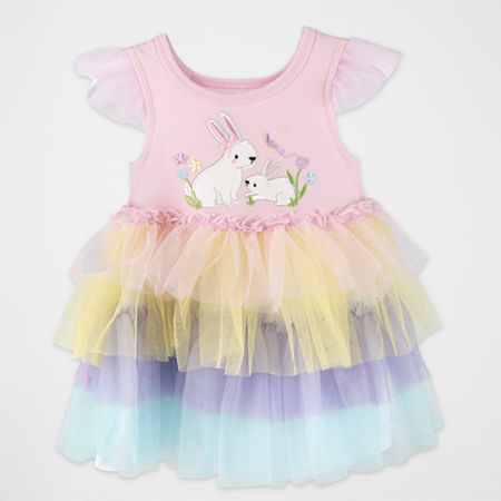 Click here for Baby Essentials Toddler Girls Easter Sleeveless Fl... prices