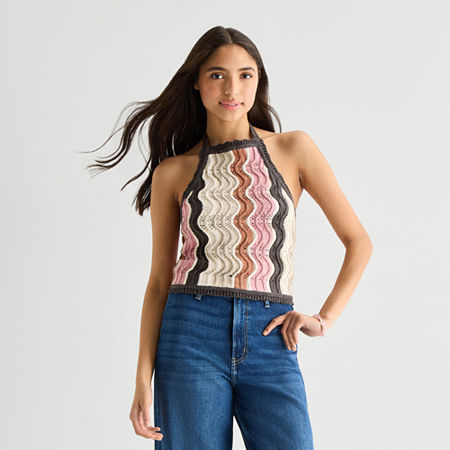 Click here for Arizona Womens Juniors Halter Neck Sleeveless Tank... prices