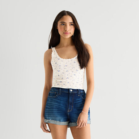 Click here for Arizona Womens Juniors Scoop Neck Sleeveless Tank... prices