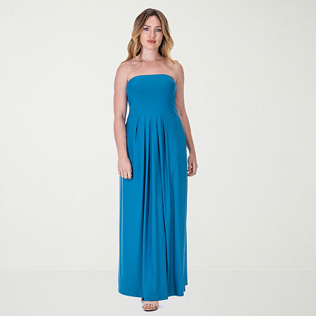 Click here for 24seven Comfort Apparel Pleated A Line Strapless M... prices