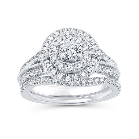 Click here for Womens 1 CT. T.W. Natural Diamond 10K White Gold R... prices
