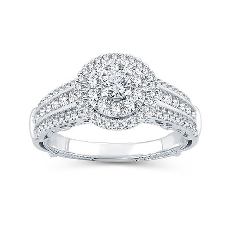 Click here for Womens 1 CT. T.W. Natural Diamond 10K White Gold R... prices