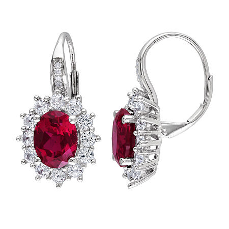 Click here for Womens Diamond Accent Lab Created Red Ruby Sterlin... prices