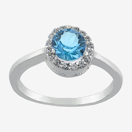 Click here for Silver Treasures Womens Blue Crystal Sterling Silv... prices