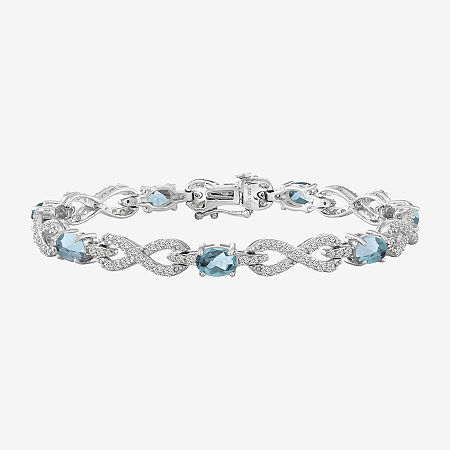 Click here for Womens Genuine Blue Aquamarine Sterling Silver 7.5... prices