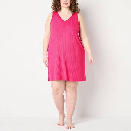 Click here for Ambrielle Womens Rib V Neck Sleeveless Plus Nights... prices