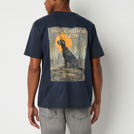 Click here for Mens Buckhorn River Lab Short Sleeve Tee - Navy Pi... prices