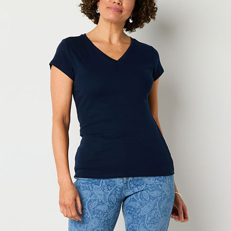 Click here for Liz Claiborne Womens V Neck Short Sleeve T-Shirt... prices