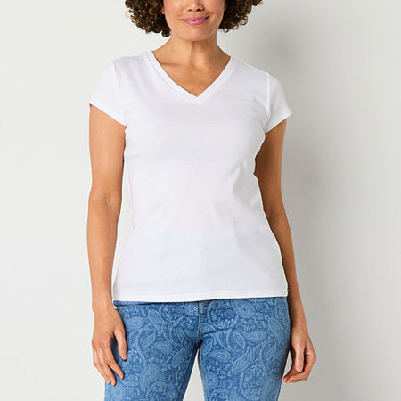 Click here for Liz Claiborne Womens V Neck Short Sleeve T-Shirt... prices