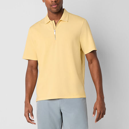 Click here for Stylus Mens Short Sleeve 1/4 Zip Scuba Polo Shirt... prices
