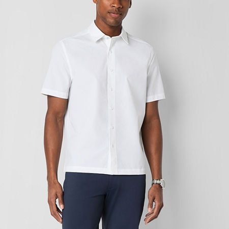 Click here for Stylus Mens Short Sleeve Mesh Woven Button-Down Sh... prices