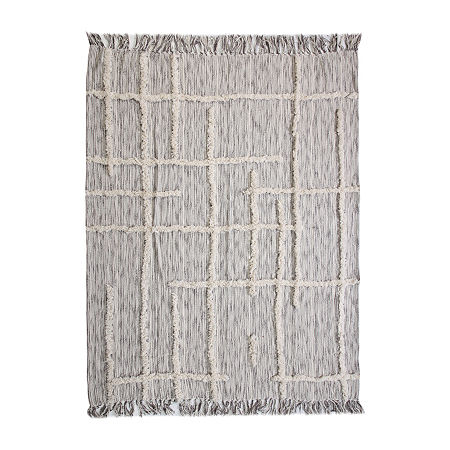 Click here for LR Home Ezra Stripe Washable Throw  One Size  Gray prices