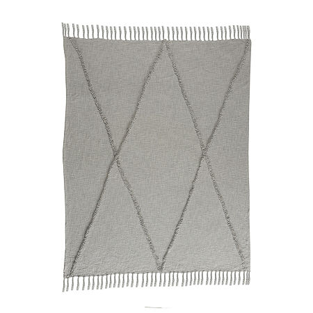 Click here for LR Home Iris Diamond Washable Throw  One Size  Gra... prices