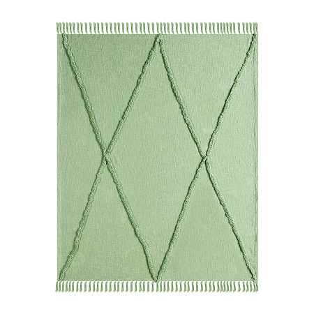 Click here for LR Home Iris Diamond Washable Throw  One Size  Gre... prices