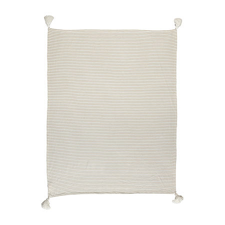 Click here for LR Home Elias Stripe Throw  One Size  Beige prices