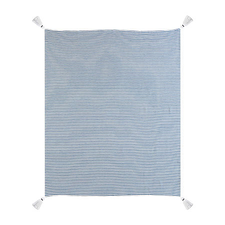 Click here for LR Home Ivanna Stripe Throw  One Size  Blue prices