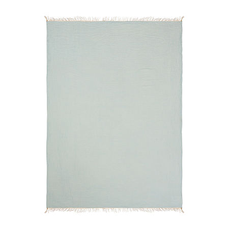 Click here for LR Home Sunty Solid Washable Throw  One Size  Blue prices