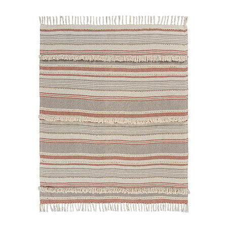 Click here for LR Home Sarra Stripe Washable Throw  One Size  Bei... prices