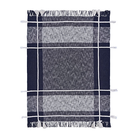 Click here for LR Home Nathan Checked Washable Throw  One Size  B... prices