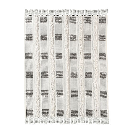 Click here for LR Home Wesley Checked Washable Throw  One Size  G... prices
