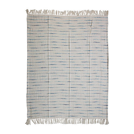 Click here for LR Home Tony Stripe Reversible Throw  One Size  Wh... prices