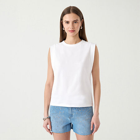 Click here for RM Rebecca Minkoff Womens Round Neck Sleeveless T-... prices