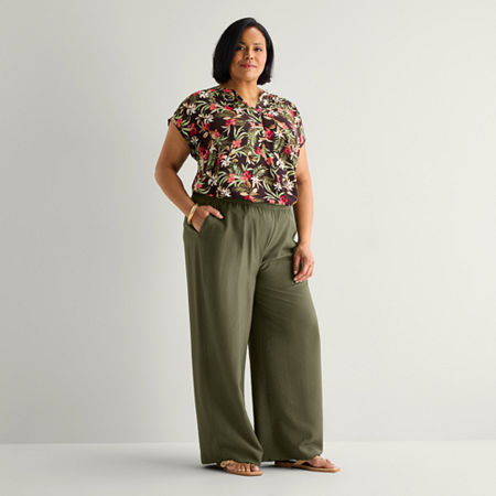 Click here for Liz Claiborne Womens Plus Pull-On Pant  4x  Green prices