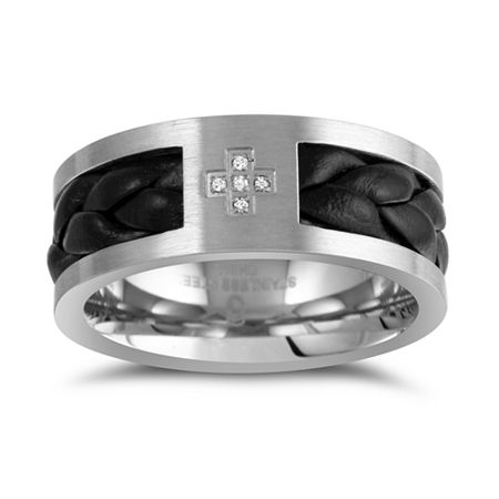 Click here for Mens 8MM Diamond Accent Natural White Diamond Stai... prices