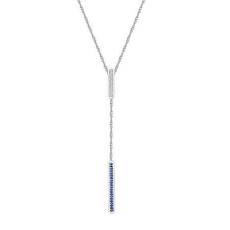 Click here for Womens Blue Sapphire Sterling Silver 18 Inch Y Nec... prices