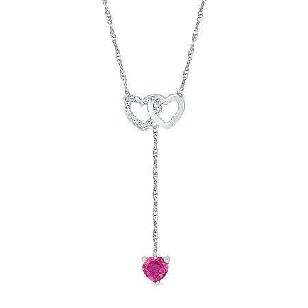Click here for Womens Lab Created Pink Sapphire Sterling Silver H... prices
