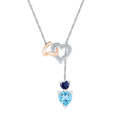 Click here for Womens Diamond Accent Genuine Blue Topaz 10K Rose... prices