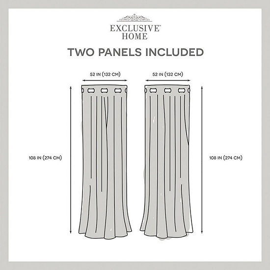 Exclusive Home Curtains Kochi Grommet Top Light-Filtering Set of 2 ... Exclusive Home Curtains Kochi Grommet Top Light-Filtering Set of 2 ...