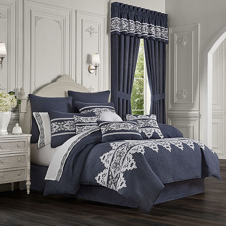 Click here for Five Queens Court Shelburne4-pc. Damask + Scroll C... prices