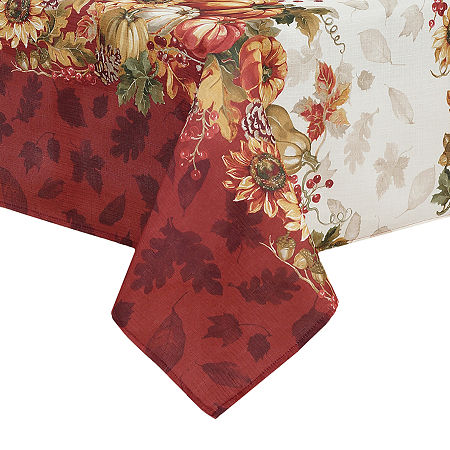 Click here for Elrene Swaying Leaves Double Border Tablecloth Col... prices