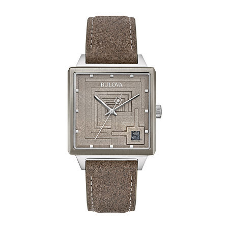 Click here for Bulova Mens Ennis House Frank Lloyd Wright Taupe L... prices