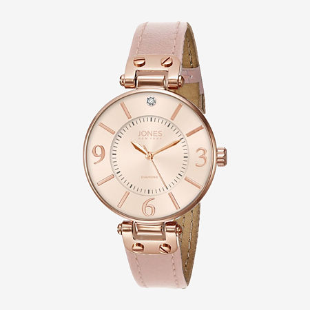 Jones New York Womens Blush Silicone Strap Watch 34mm - Rose Gold-Tone  Blush