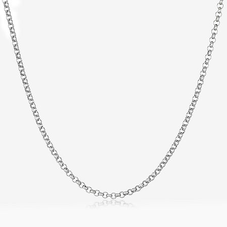 Click here for Mens Stainless Steel 18 2mm Rolo Chain  One Size prices