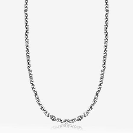 Click here for Mens Stainless Steel 22 7mm Rolo Chain  One Size prices