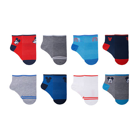Click here for Little & Big Kid Boys 8 Pair Mickey Mouse Quarter... prices