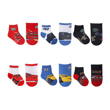 Click here for Toddler Boys 6 Pair Cars Quarter Ankle Socks  2t-4... prices