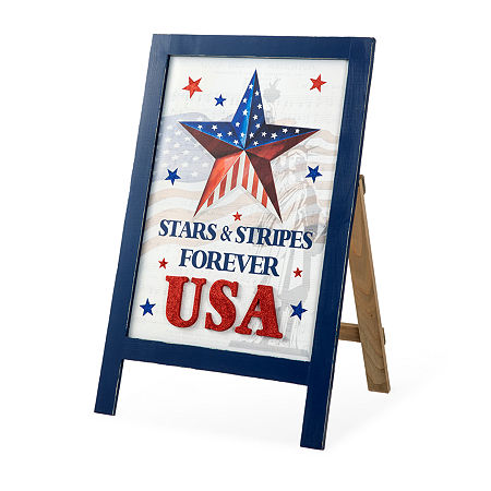 Click here for Glitzhome Americana Wooden Easel Christmas Porch S... prices